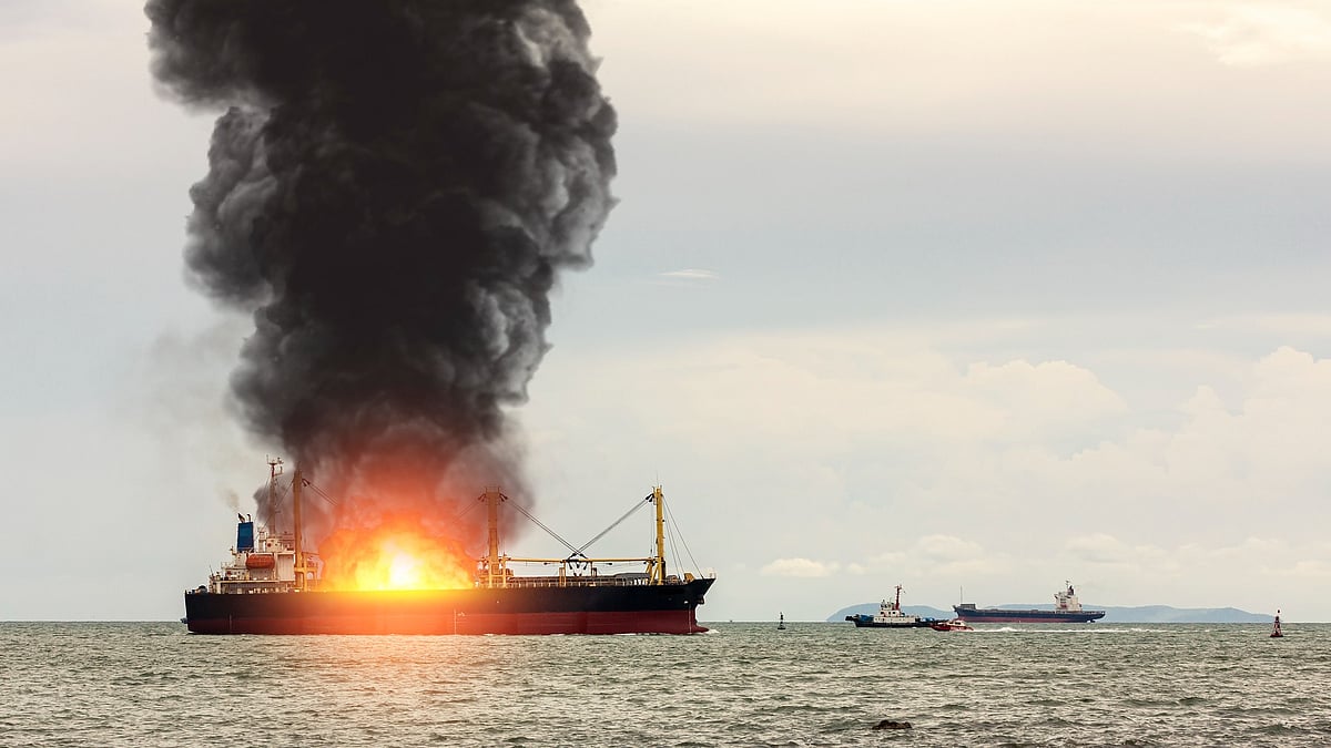Tanker, cargo ship collide off UK coast, causing blaze and leaving at ...