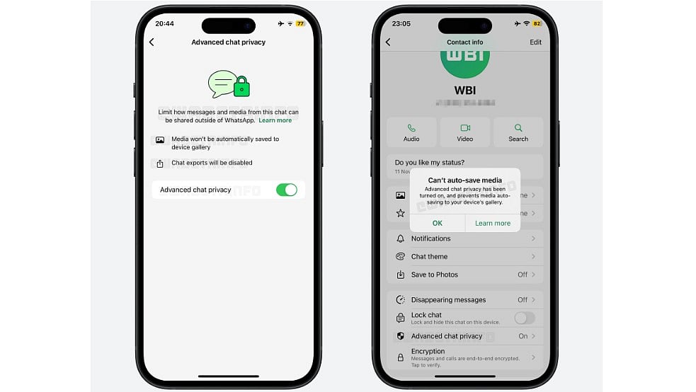 WhatsApp testing new advanced chat privacy feature