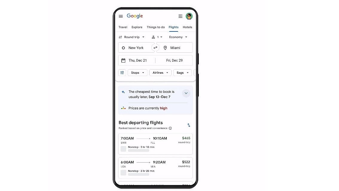 Google Flights tool can now predict best time to book tickets at lowest ...