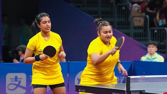 Sutirtha-Ayhika pair settles for historic bronze in Asian Games table ...
