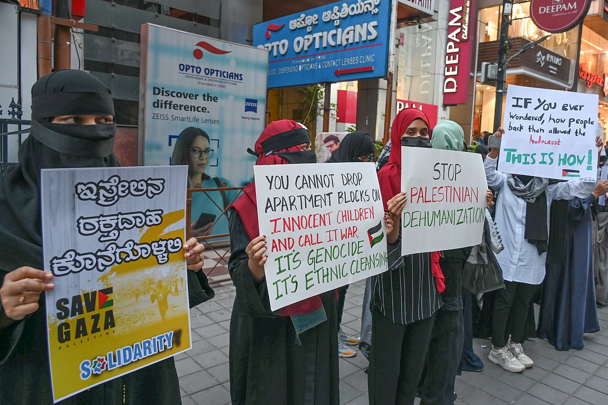 Pro-Palestine protest on MG Road: Case against 11, several others