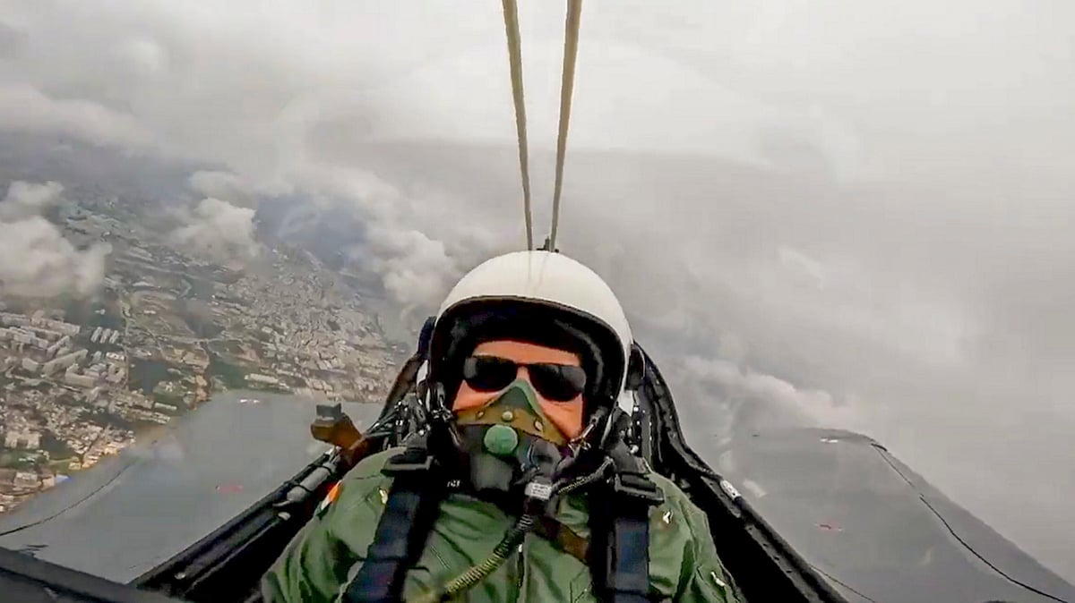 PM Narendra Modi flies in Tejas Fighter Jet in Bengaluru