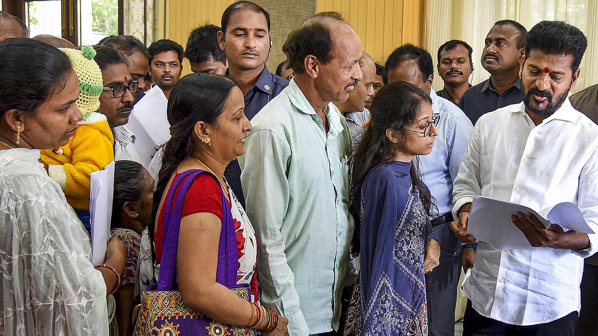 Revanth Reddy listens to people's grievances in Praja Darbar