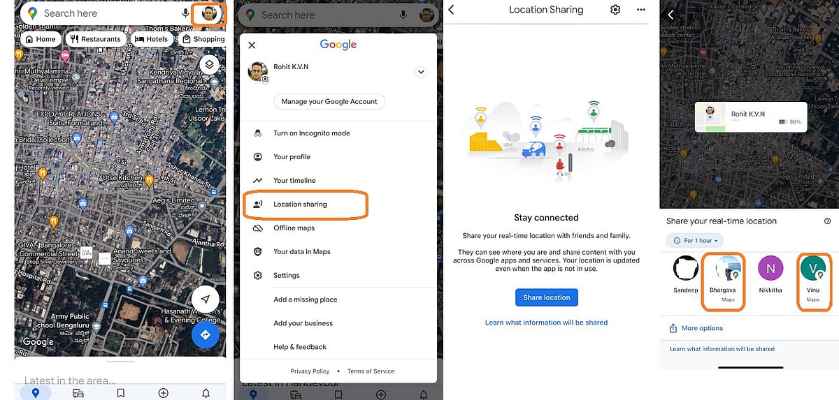 How to share location with friends, and family members using just ...