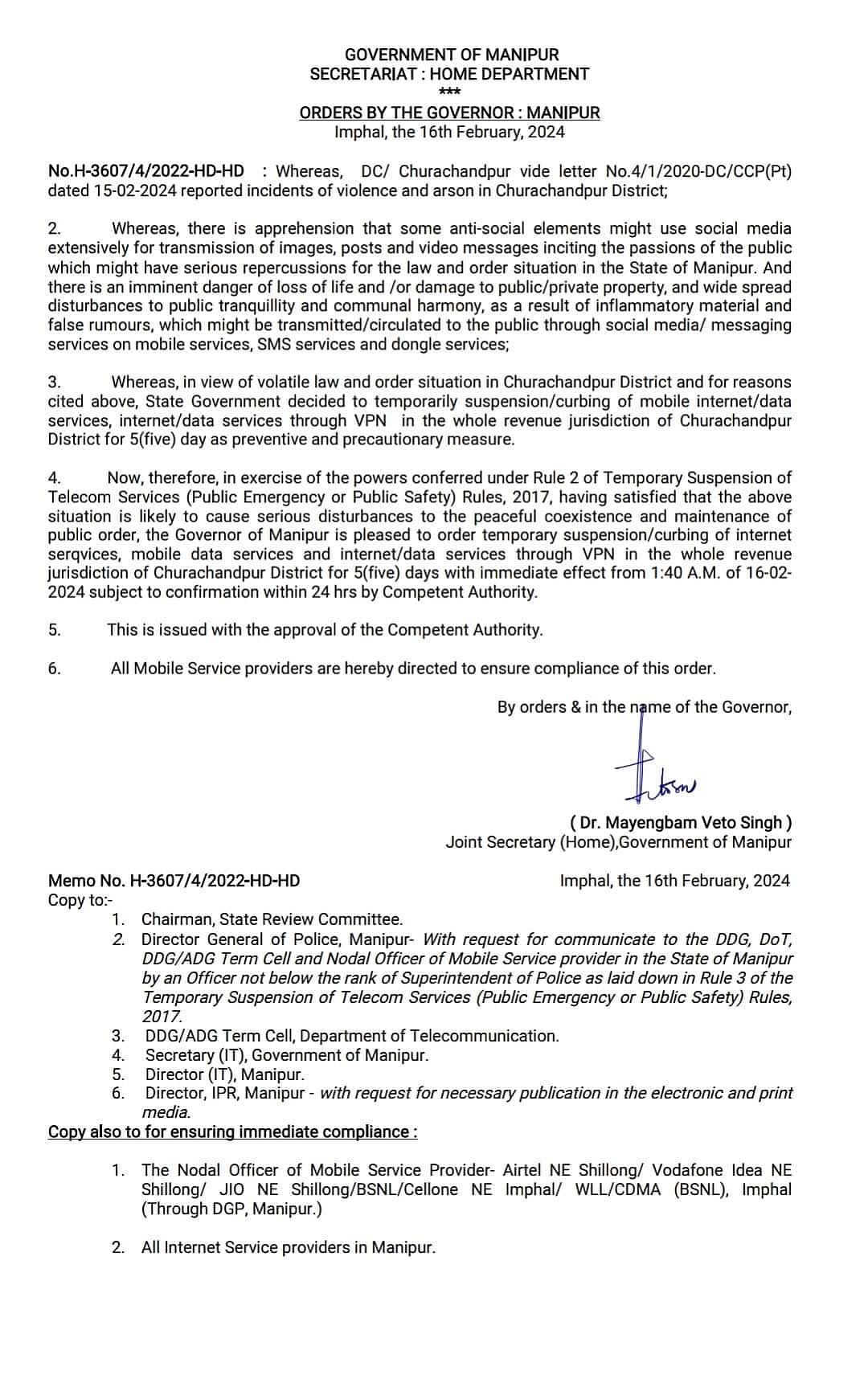 Manipur Violence: Internet Suspended for 5 days in Manipur's ...