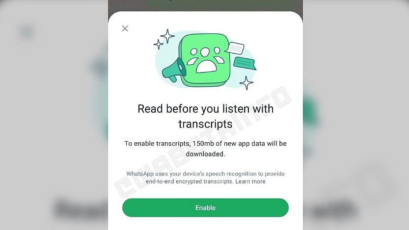 WhatsApp to get transcription option for voice messages