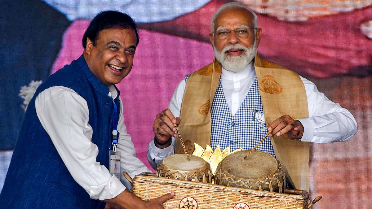 PM Modi addresses a rally in Assam; See Pics