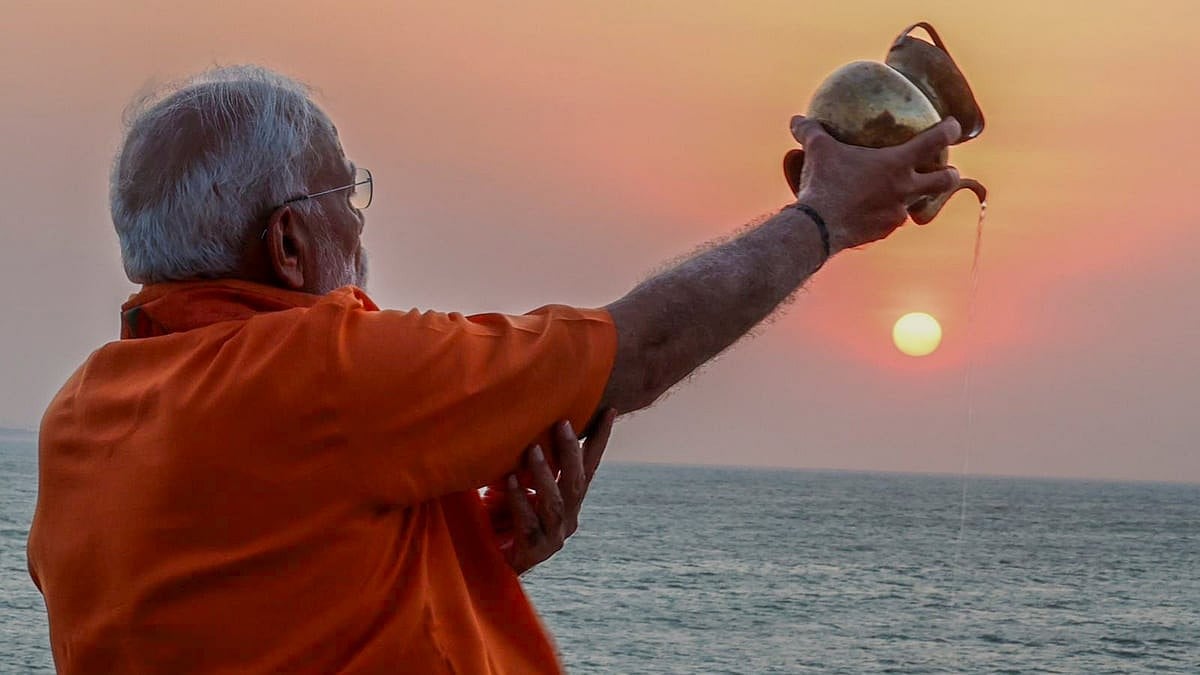 In Pics | PM Modi meditates at Vivekananda Rock Memorial in Kanyakumari