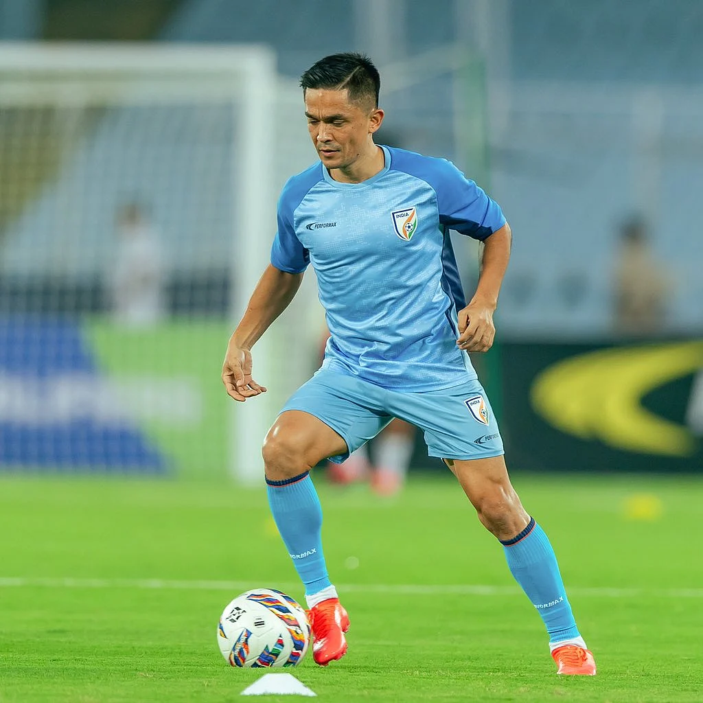 In Pics A thank and a goodbye Sunil Chhetri dons the India colours for a final game