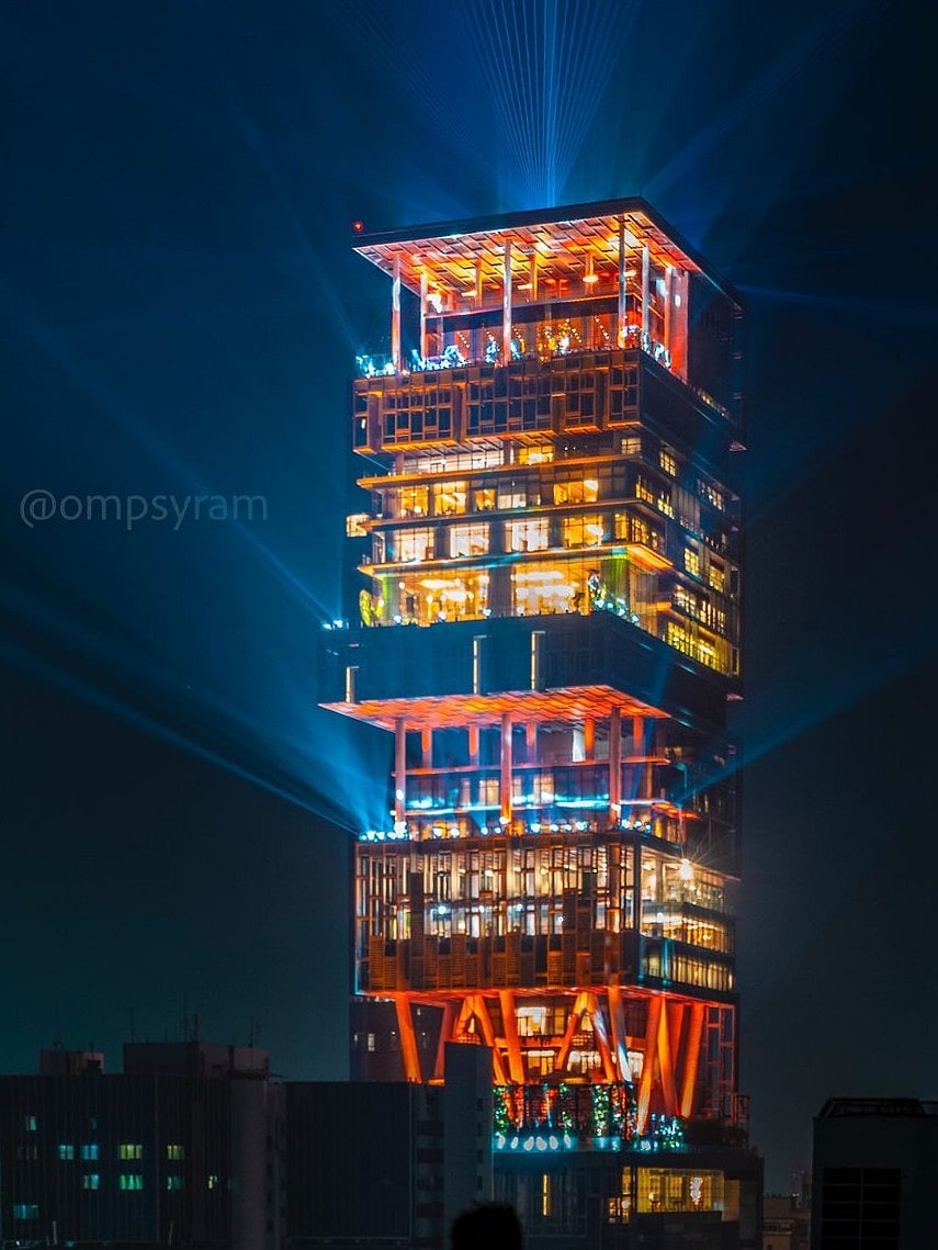 Antilia decked up ahead of Anant Ambani's wedding