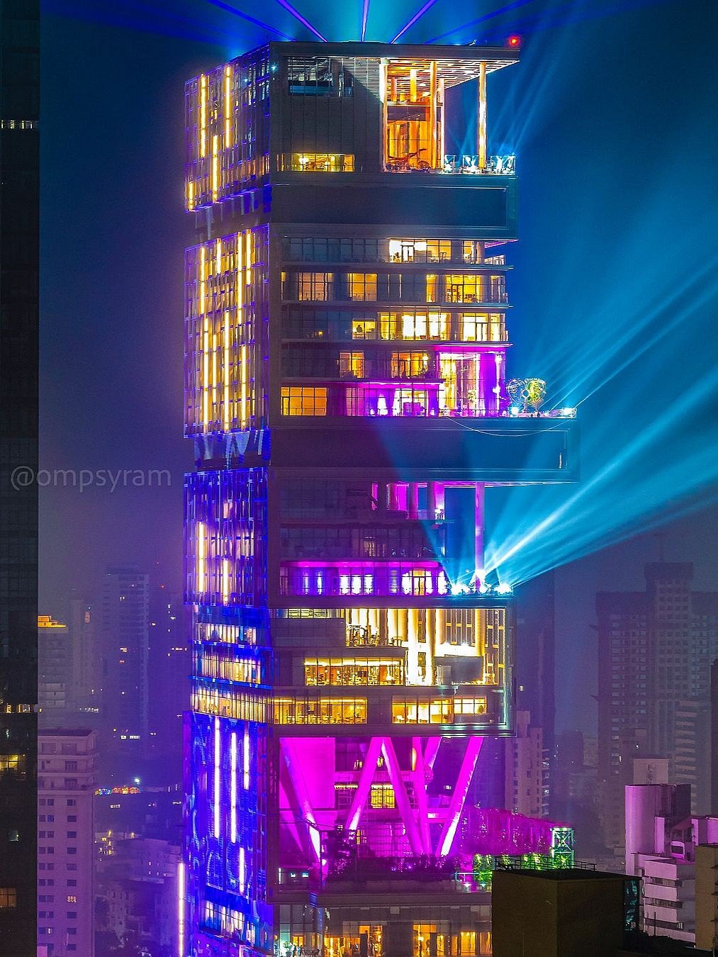 Antilia decked up ahead of Anant Ambani's wedding