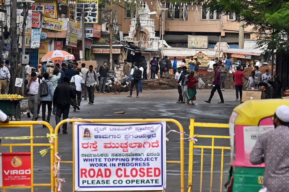 Slow civic work turns Bengaluru's SP Road into a dust bowl
