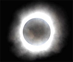 Total solar eclipse in most of China