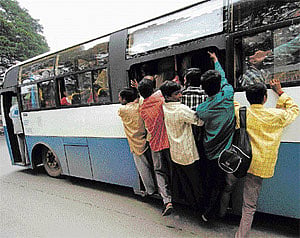 Overcrowded buses