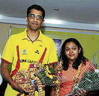 Arvind, Poorvisha feted