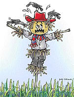 The scared scarecrow
