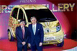 The world's first gold jewellery car unveiled by Gold Plus