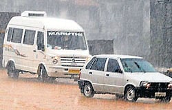 Monsoon gushes into Madikeri