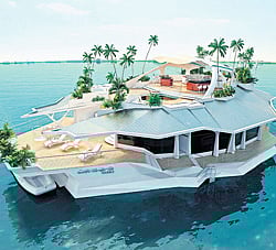 Man-made, floating island goes on sale