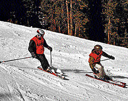 Blind skiers take to icy slopes