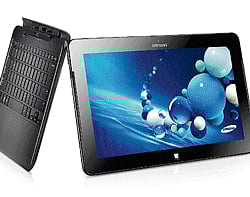 A laptop screen doubles as a tablet