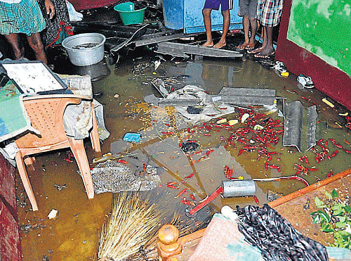 Storm damage at Arkalgud
