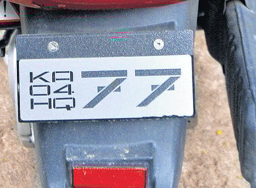 Craze for fancy number plates