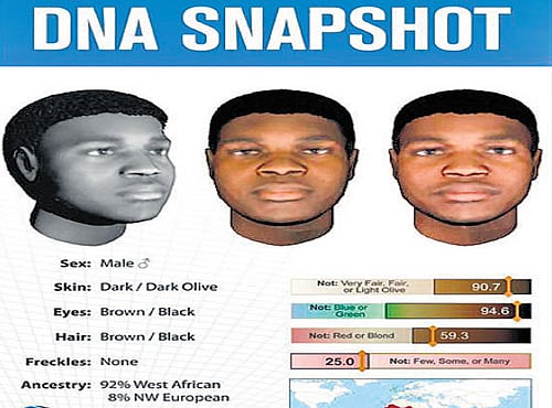 Building a face, and a case, on DNA