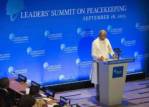 Sharif, Modi wave at each other at UN peacekeeping summit