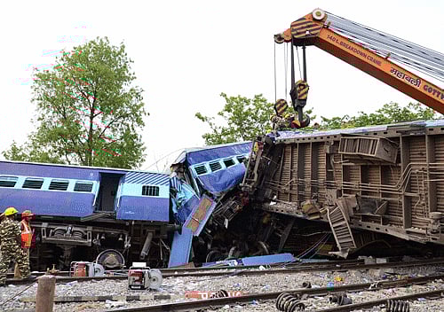 Two trains collide in Haryana, driver dead