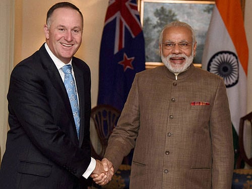 PM meets New Zealand counterpart John Key in US