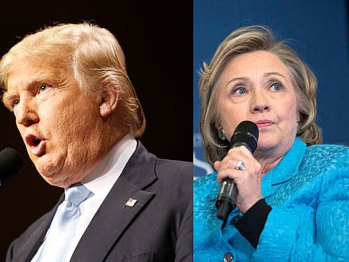 Trump, Clinton lead in key states ahead of next week primaries