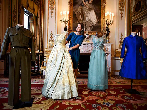 Exhibition of Queen's outfits at Buckingham Palace