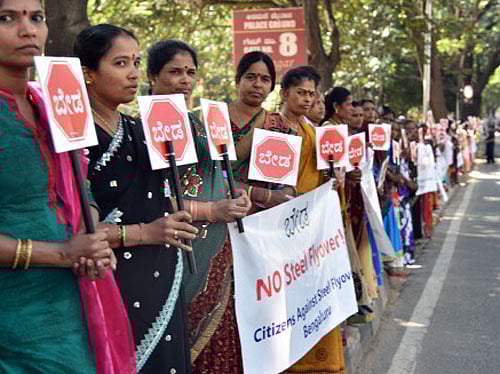 After human chain, it's now hunger strike against steel flyover