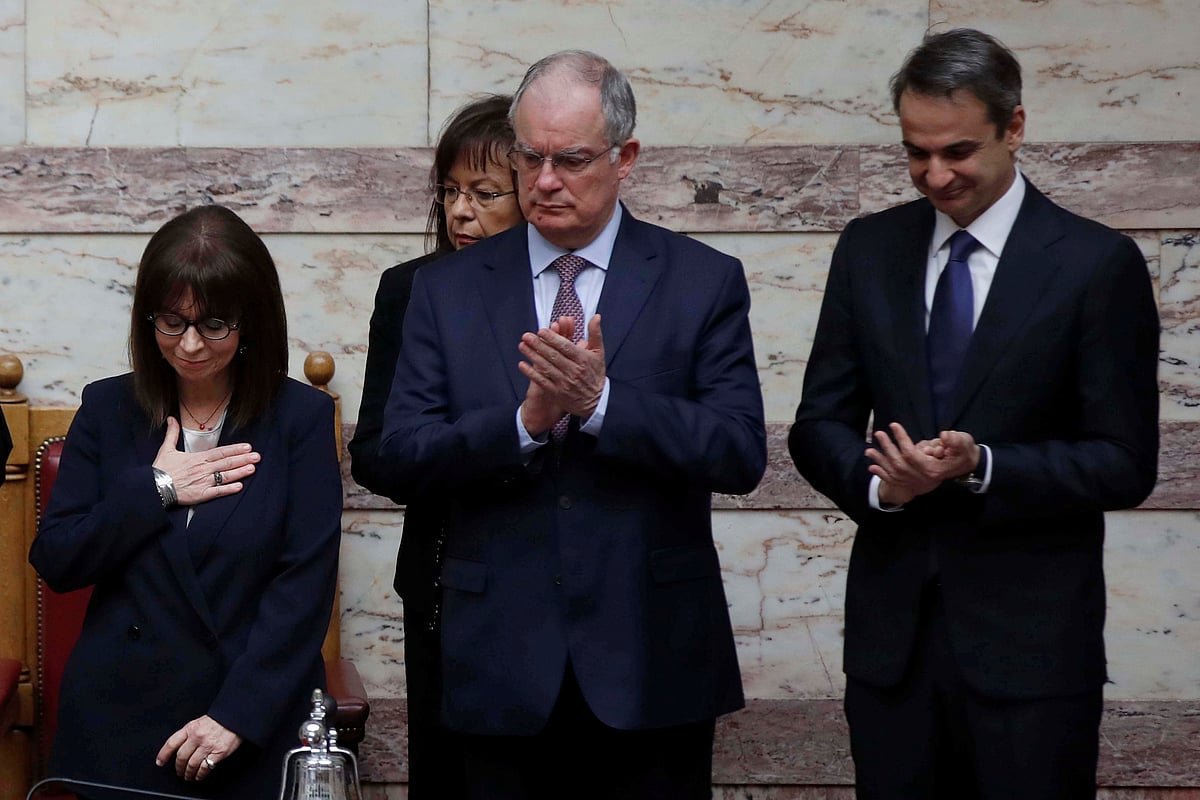 Greece's first female president sworn in
