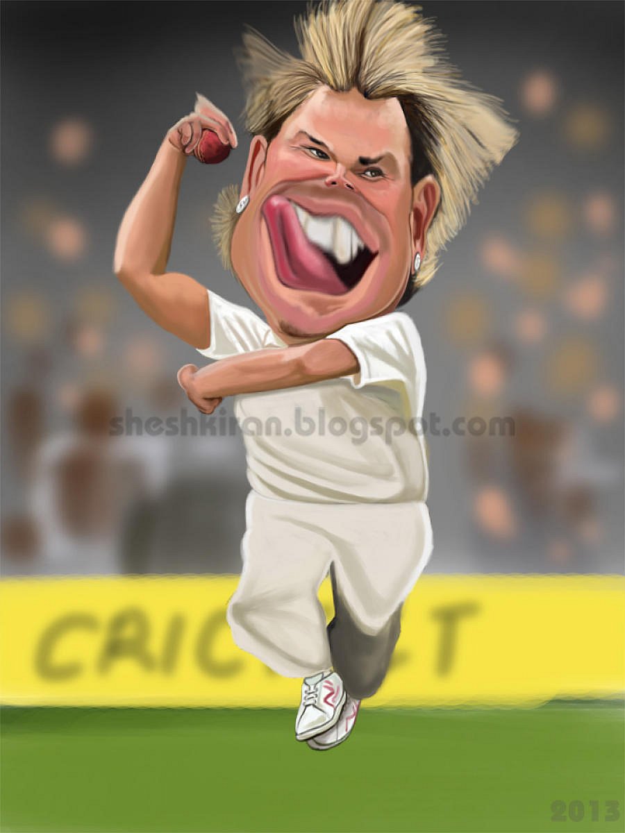 Bengaluru artist’s caricature gets Australian spin wizard Shane Warne’s ...