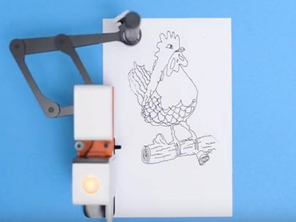 Robotic arm turns digital doodles into pen-and-paper sketches (Video)