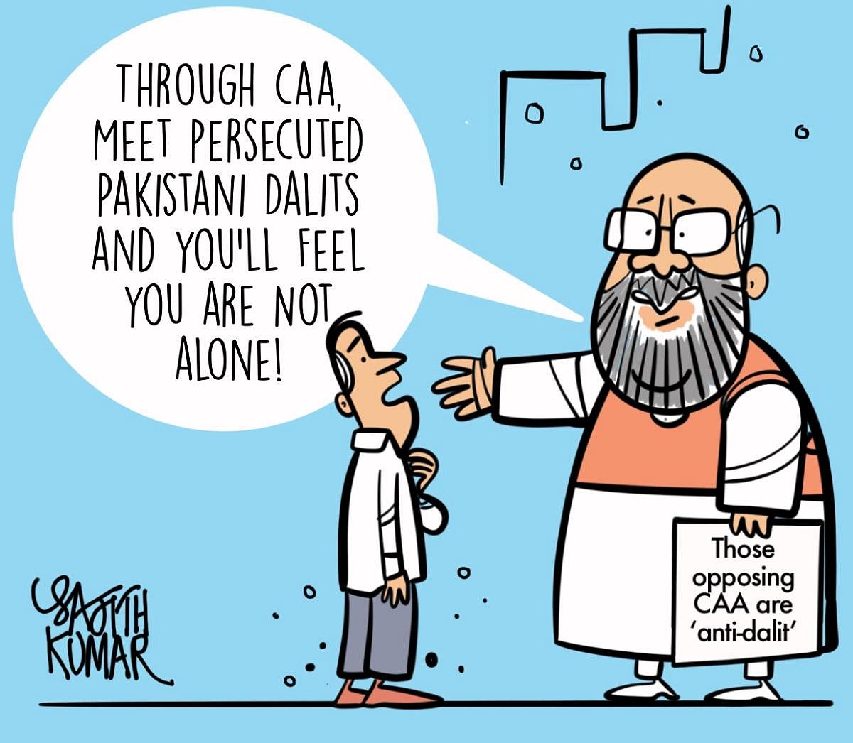 DH Cartoons: Those who oppose CAA are anti-Dalit, says Amit Shah