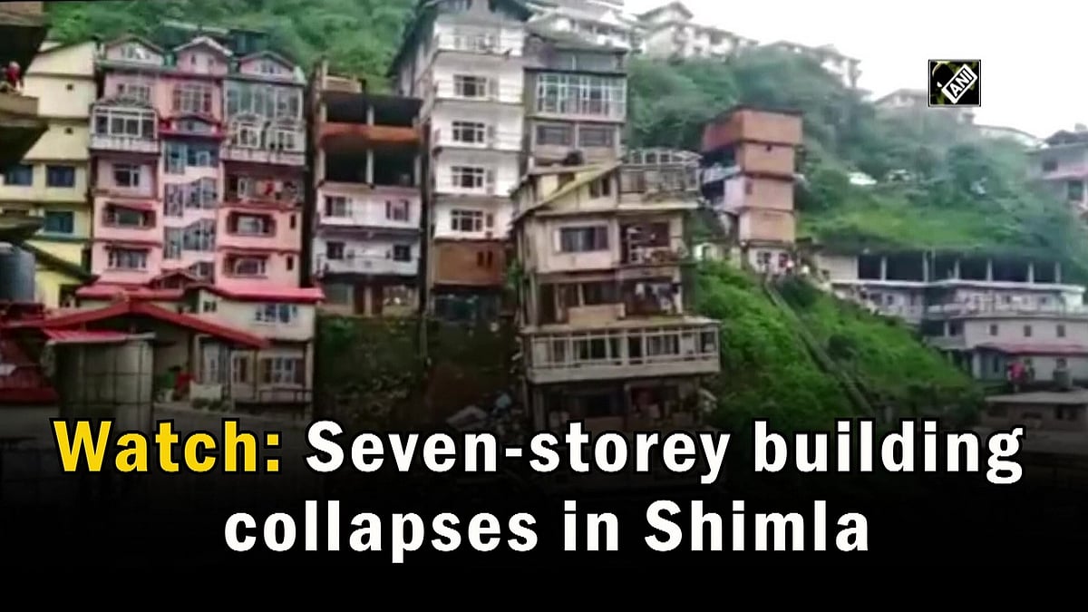 Watch: Seven-storey building collapses in Shimla