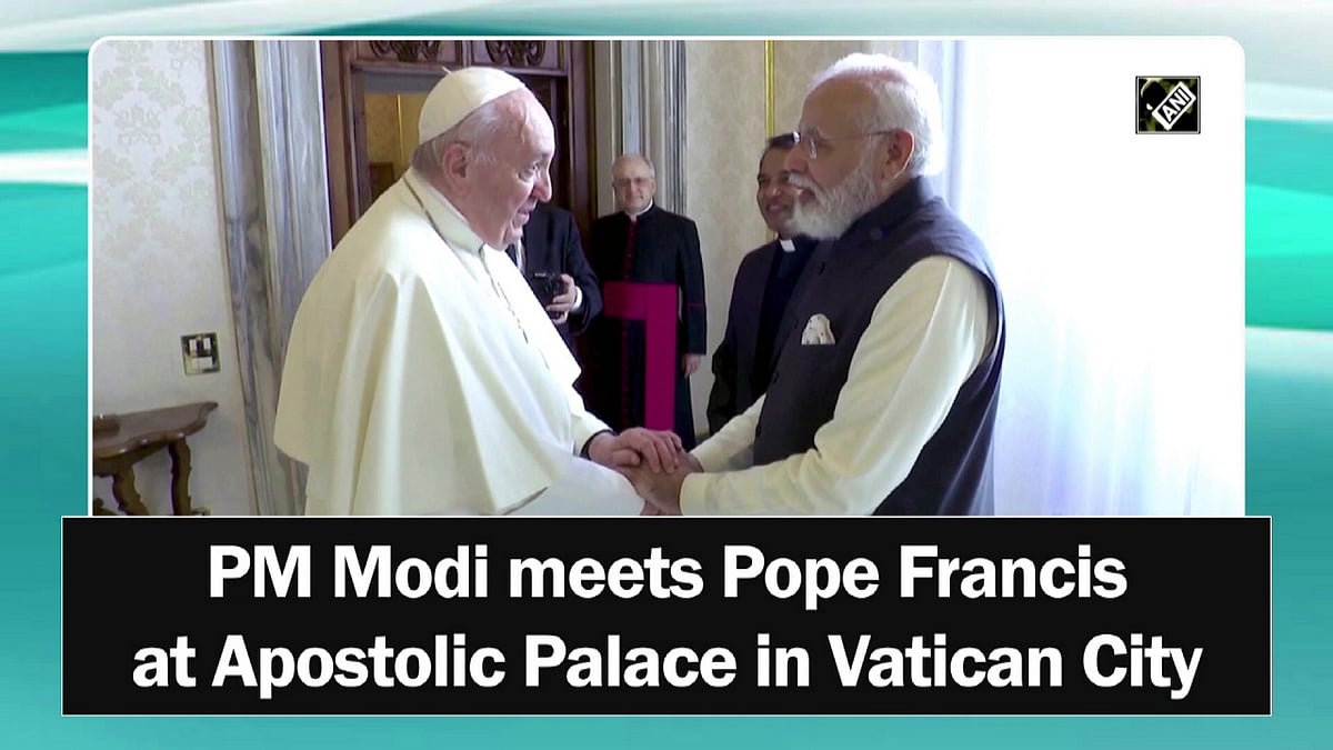 PM Modi meets Pope Francis at Apostolic Palace in Vatican City