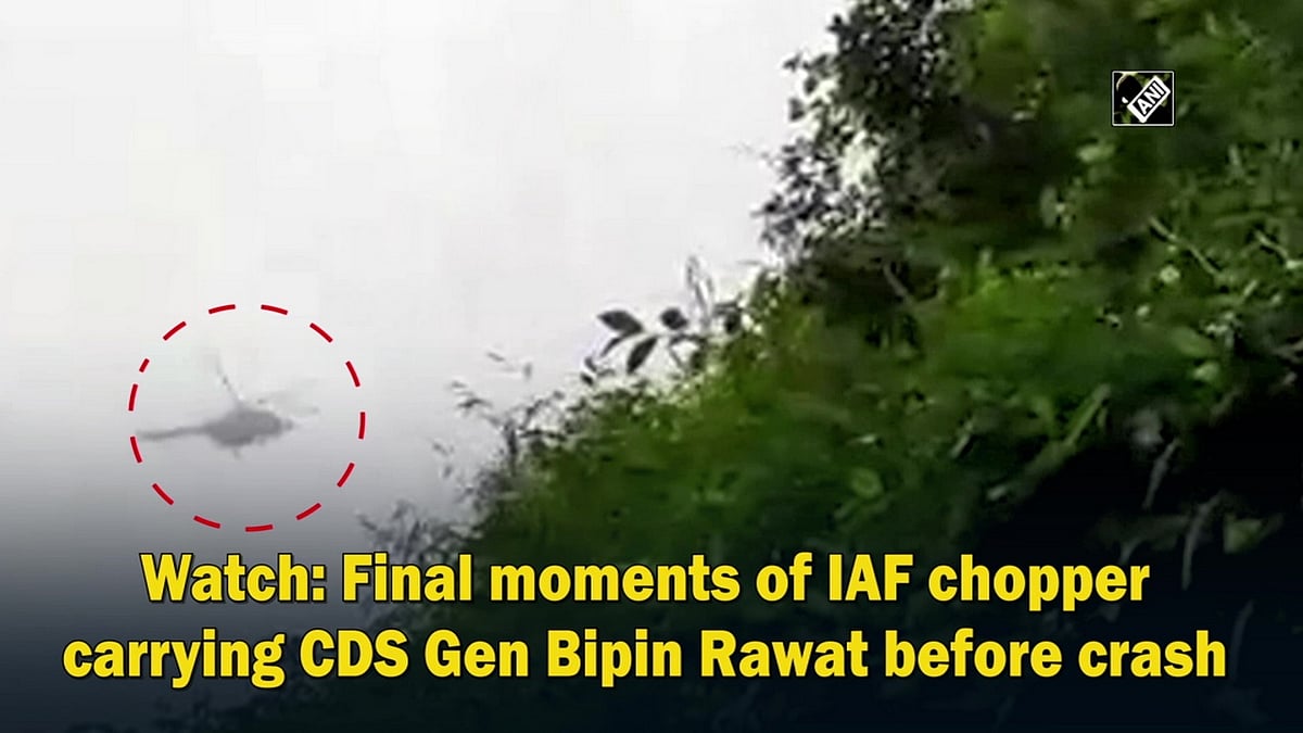 Final moments of IAF chopper carrying CDS Rawat that crashed