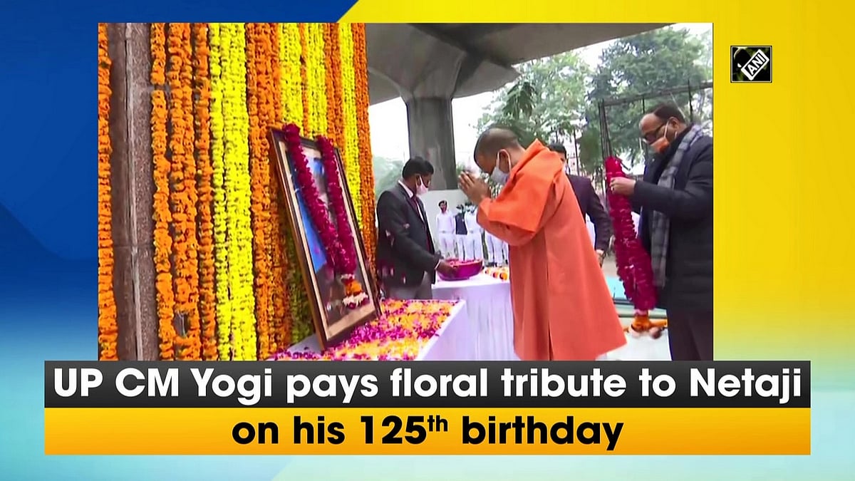 UP CM Yogi pays floral tribute to Netaji on his 125th birthday