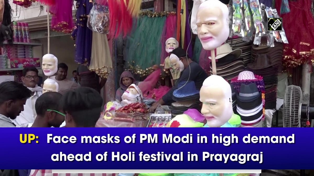 UP: Face masks of PM Modi in high demand ahead of Holi festival in ...