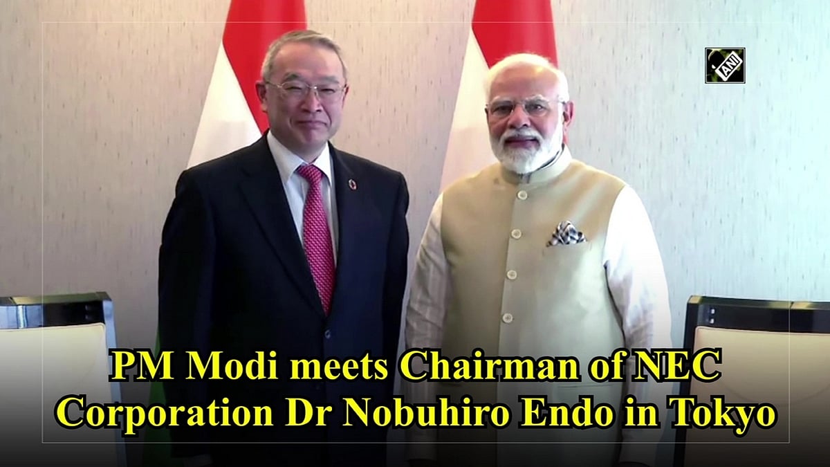 PM Modi meets Chairman of NEC Corporation Dr Nobuhiro Endo in Tokyo