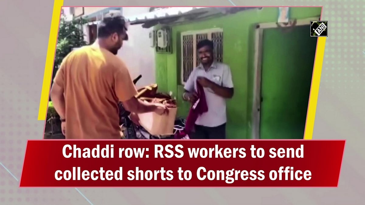 Chaddi row: RSS workers to send collected shorts to Congress office