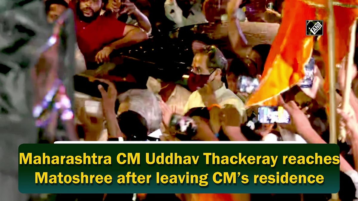 Maharashtra CM Uddhav Thackeray reaches Matoshree after leaving CM’s ...
