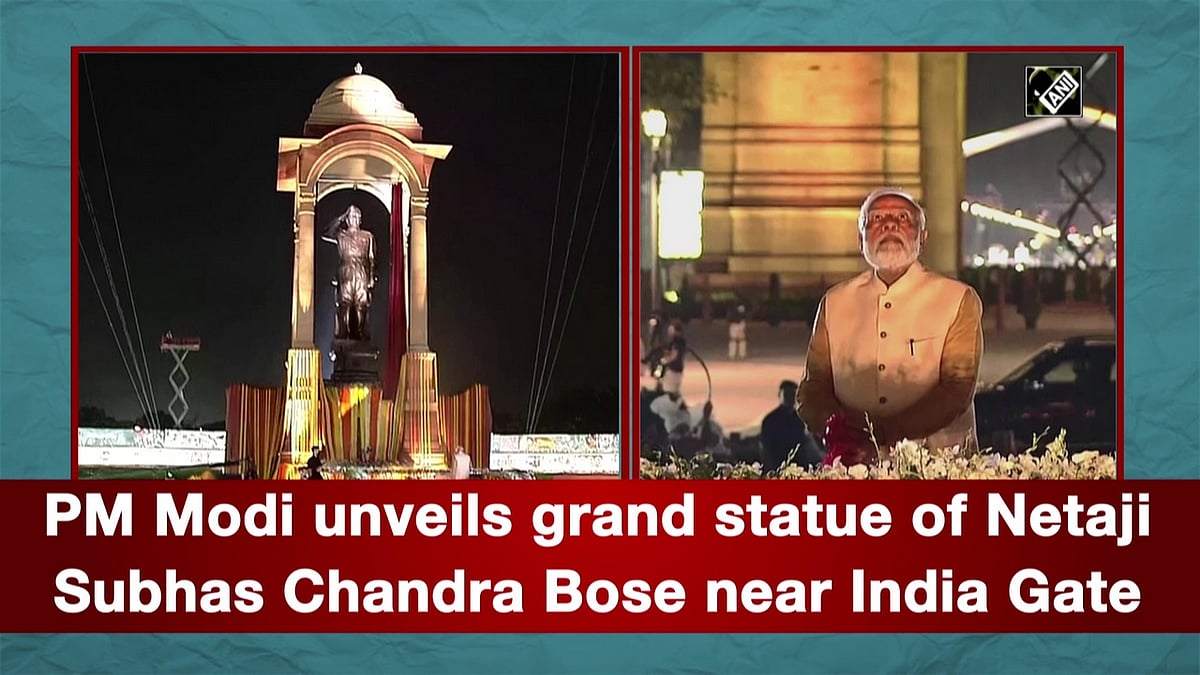 PM Modi unveils grand statue of Netaji Subhas Chandra Bose near India Gate