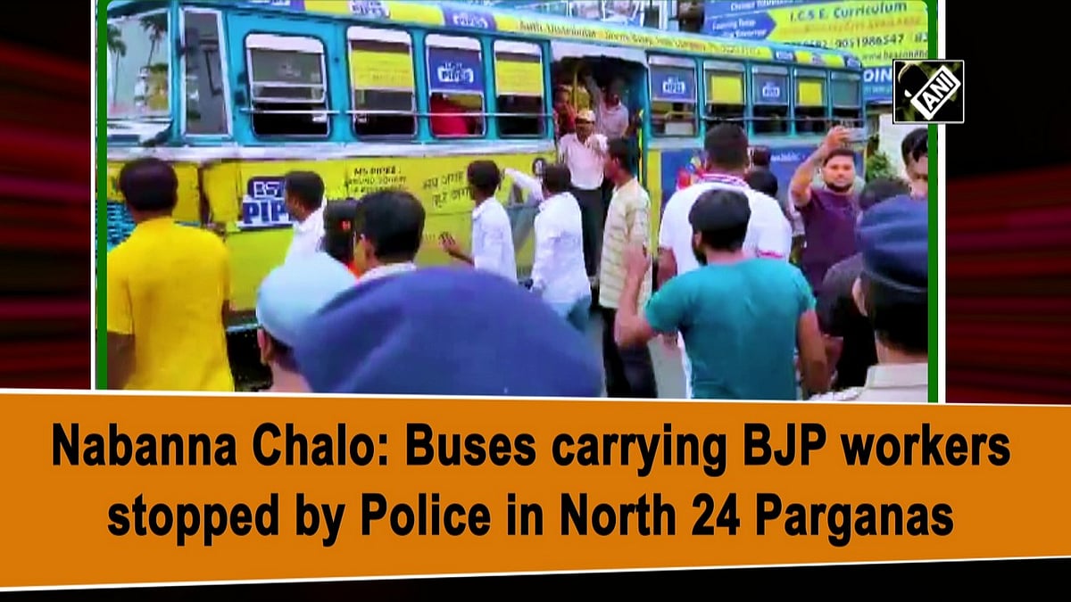 Nabanna Chalo: Buses carrying BJP workers stopped by Police in North 24 ...