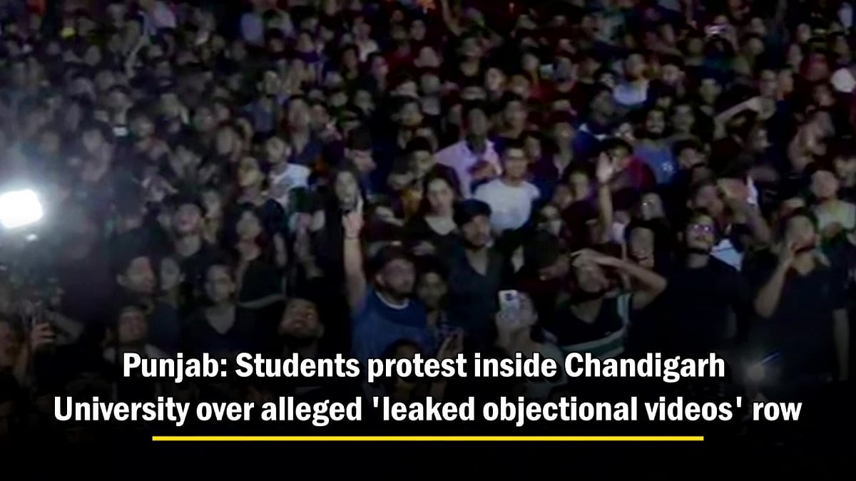 Students protest inside Chandigarh University over alleged 'leaked ...