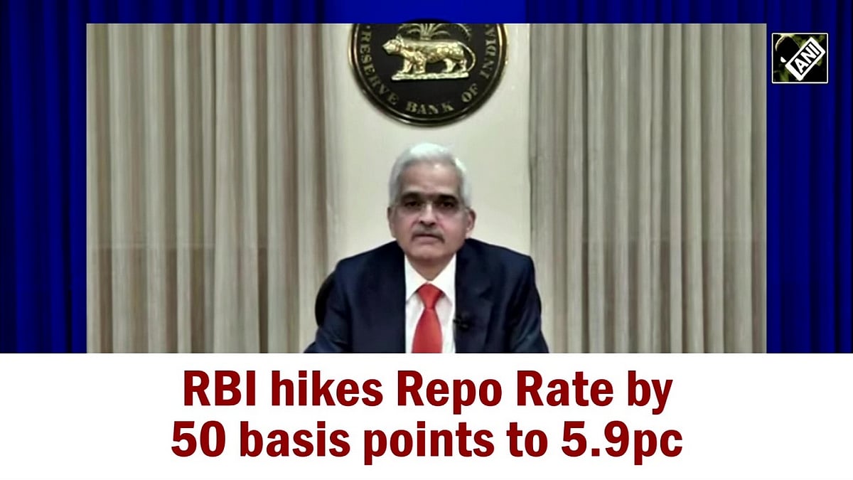 RBI hikes repo rate by 50 basis points to 5.9%